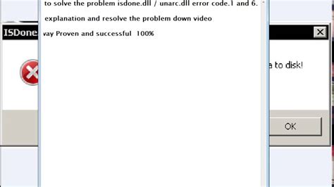 how to solve the problem isdone dll unarc dll error code youtube