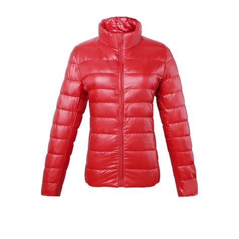White Duck Down Padding Womens Winter Jacket Ultralight Padded Jacket