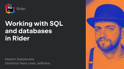 webinar working with sql and databases in rider the