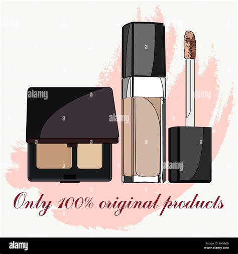 Set Of Cosmetic Concealer Vector Illustration For Promotional Items