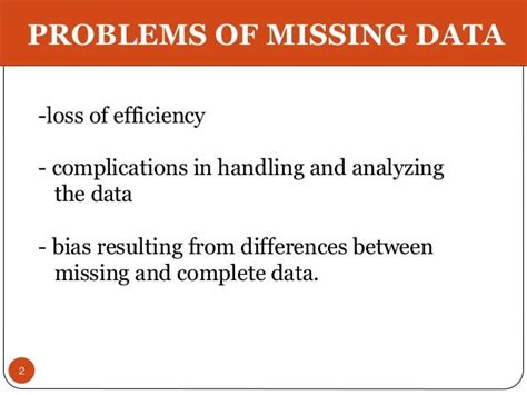 missing data and causes