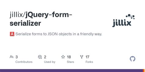 github jillix jquery form serializer a serialize forms to json