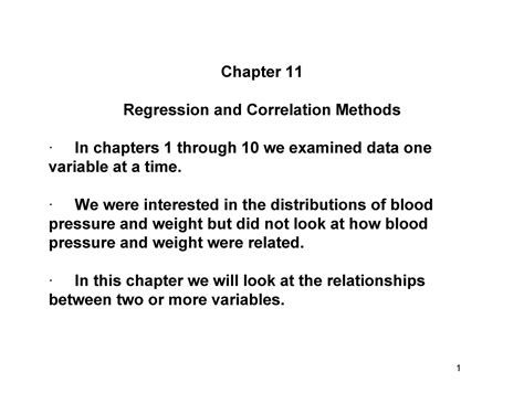 Regression And Correlation Analysis Chapter 11 Regression And