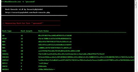 [hash console v1 5] all in one command line tool to generate hash md5