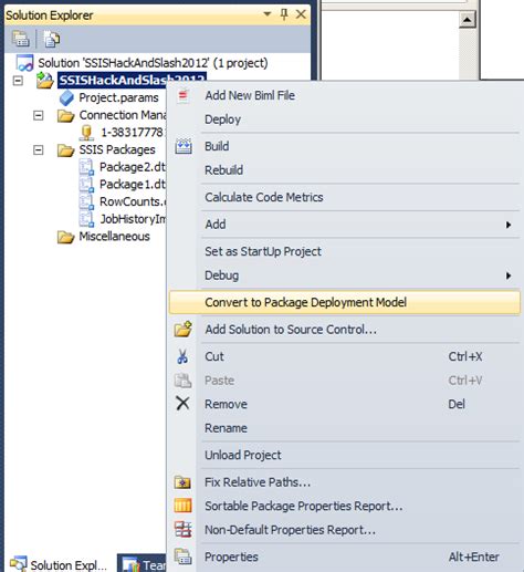 sql server 2012 ssis i don t see the package configuration wizard