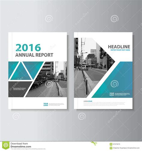 Blue Green Vector Annual Report Magazine Leaflet Brochure Flyer