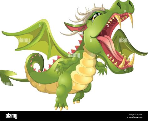 Angry Dragon Cartoon Stock Vector Image And Art Alamy