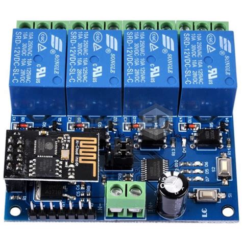 austral 3d rosario modulo rele wifi 4 vías esp8266 12v esp 01