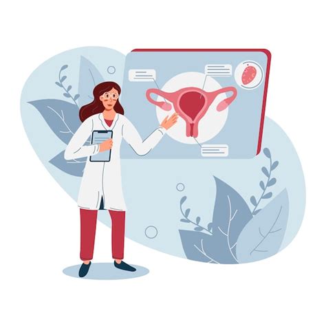 Premium Vector The Doctor Talks About Womens Reproductive Health Sex