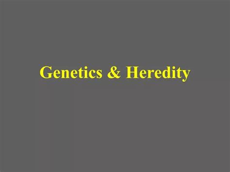 Ppt Genetics And Heredity Powerpoint Presentation Free Download Id