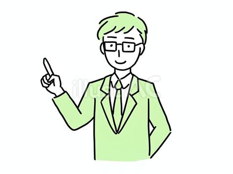 指差しをするスーツ姿の男性イラスト No 23207688／無料イラスト フリー素材なら「イラストac」