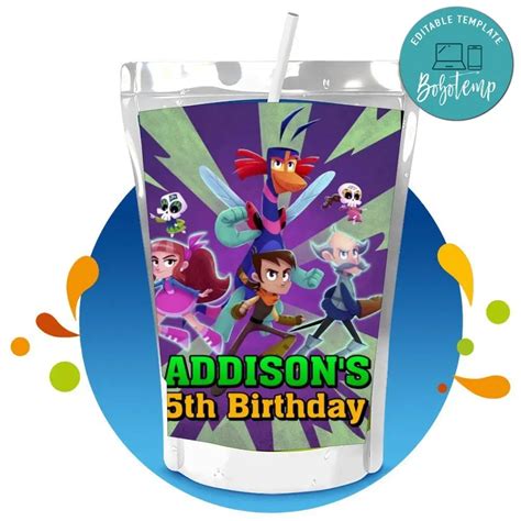 Legend Quest Capri Sun Birthday Digital File Printable Bobotemp