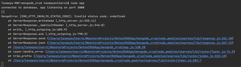 javascript i am getting rangeerror [err invalid status code