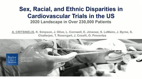 Sex Racial And Ethnic Disparities In Cardiovascular Trials In The