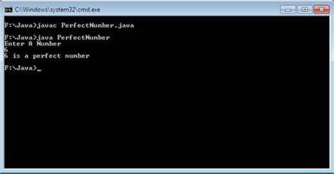 perfect number program in java example computer notes
