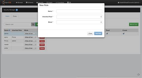 roles management · orientdb manual