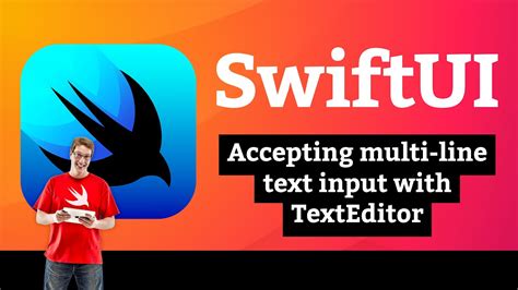 accepting multi line text input with texteditor bookworm swiftui