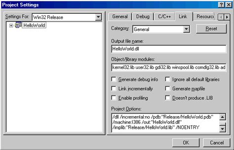 help online origin c editing the microsoft visual c project settings