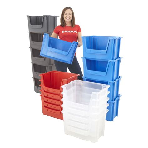 Containers Boxes And Bins These Large Stacking Bins Are Available In A