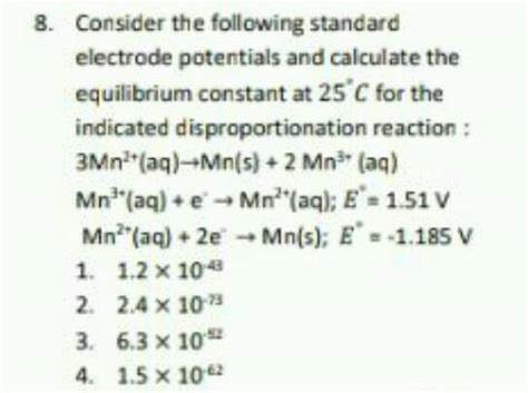 For A Cell Reaction M H Aq Ne → M S The Nernst Equation