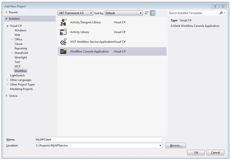 how to access a service from a workflow application wcf