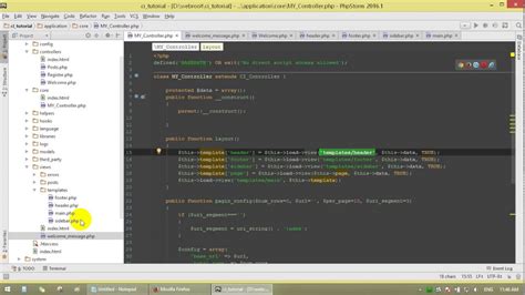 codeigniter 3 tutorial 8 create base layout for all