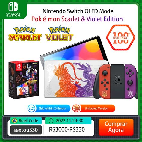 Nintendo Switch Pokemon Scarlet Violeta Edição Oled Modelo 7 Polegada