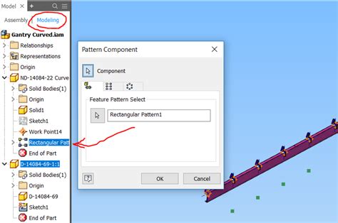 solved component patterning along a curve autodesk community