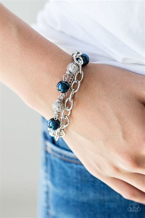 Vintage Variety Blue Paparazzi Bracelet Cashmere Pink Jewels Blue