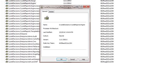 exception could not load file or assembly crystaldecisions