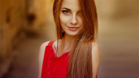 Depth Of Field Looking At Viewer Model Long Hair Ann Nevreva Blue