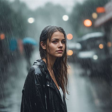 Sad Girl Crying In The Rain