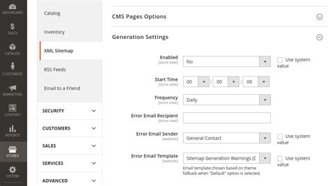 how to configure magento 2 xml sitemap magefan