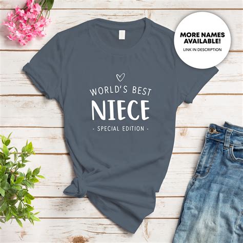 Worlds Best Niece Shirt Worlds Greatest Niece Etsy Uk