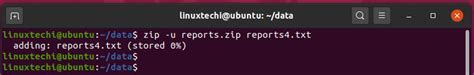 linux zip and unzip command with examples