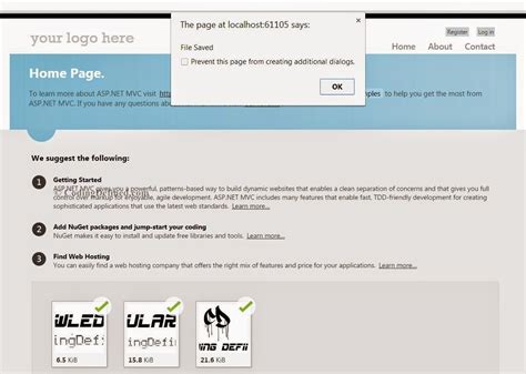 drag n drop file uploads in asp net mvc application using