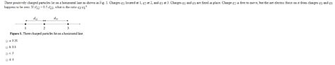 Solved Three Positively Charged Particles Le On A Horizoutal