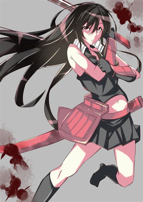 Safebooru 1girl Absurdres Akame Akame Ga Kill Bare Shoulders Black
