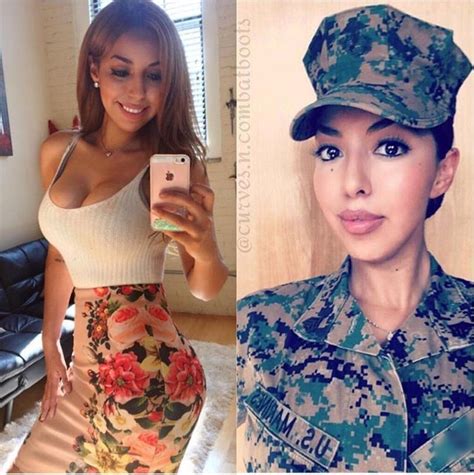 Female Soldier Before And After Military Girl Mädchen In Uniform