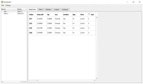 exploring pandas gui [list of best features you should be