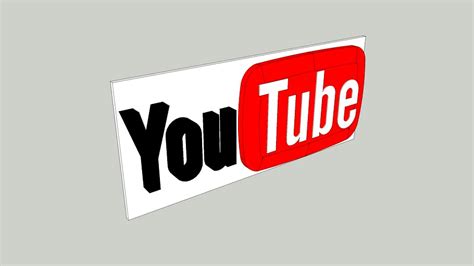 Youtube Logo 3d Model