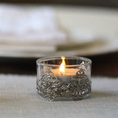 Mini Elegant Glass And Silver Tea Light Holder By The Wedding Of My