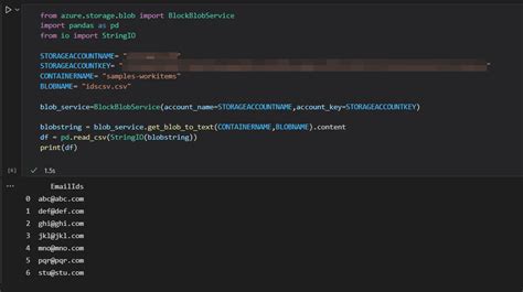 [code] read csv file from azure blob storage with out knowing the csv