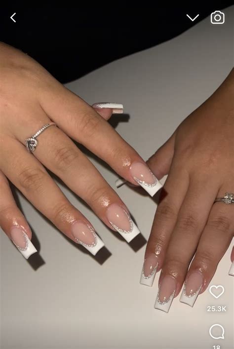 French Tip Acrylic Nails Short Square Acrylic Nails Classy Acrylic