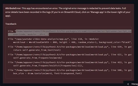 got this error after deploying the app ☁️ streamlit community cloud