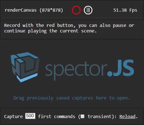 debugging webgl with spectorjs real time rendering