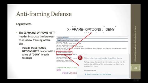 what is the x frame options header youtube