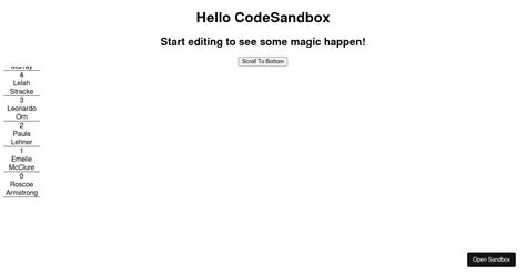 inverse infinite scroll codesandbox