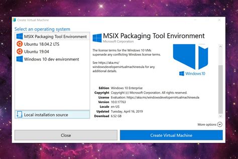 how to create a virtual machine in windows 10