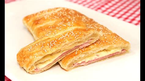 Trenza De Hojaldre Rellena De Jamón Y Queso Youtube